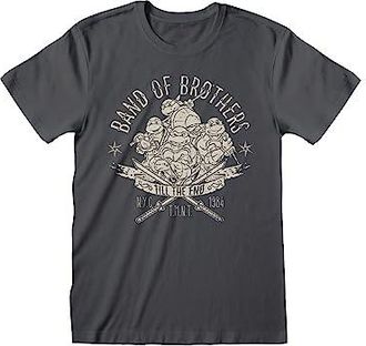 Teenage Mutant Ninja Turtles T-shirt unisexe pour adulte Band Of Brothers, charbon, M