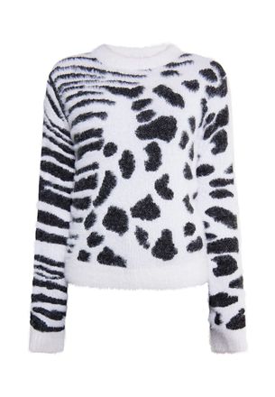 Mymo Strickpullover Damen weiss