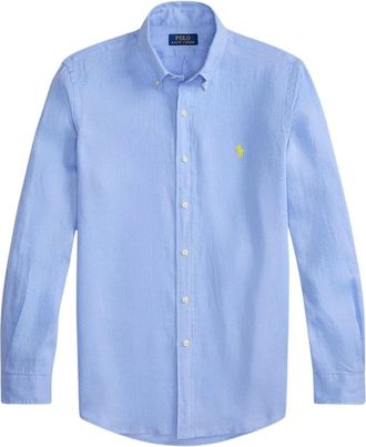 Polo Ralph Lauren Homme, Chemises, Bleu, Taille: 2XL Linen Shirt