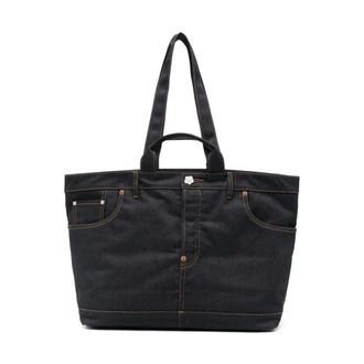 Kenzo Homme, Sacs, Bleu, Taille: ONE Size Sac cabas &agrave; cinq poches en twill fa&ccedil;on denim