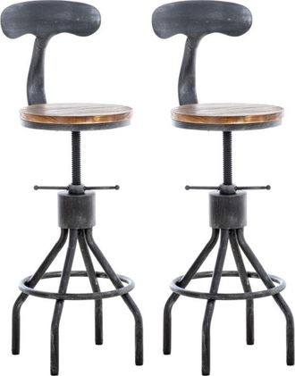 Clp 2er Set Barhocker Hanam antik silber