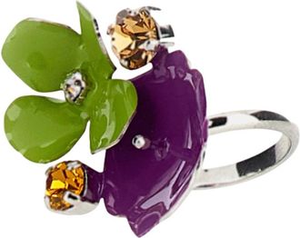 Marni Femme, Accessoires, Multicolore, Taille: ONE Size Anello made in Italy fiori e pietre