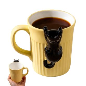 Generic Katzentasse - Kaffeetasse in niedlicher Tierform, Keramikbecher-Design, bequemer Griffstil | L&ouml;sung zum Trinken von hei&szlig;en und kalten Getr&auml;nken als Ge