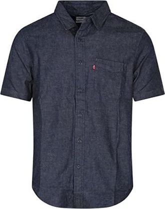 Levi's Shortsleeve Sunset 1-Pocket Standard Chemise Homme Lt Wt Cotton Hemp Rinse (Bleu) S