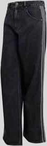 adidas Originals Wide Leg Jeans aus reiner Baumwolle mit Logo-Detail
