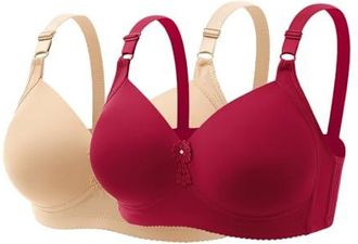 Generic Lingerie forte force de soutien pour femme, bretelles r&eacute;glables, couverture compl&egrave;te, soutien-gorge confortable sans armature, soutien-gorge sans arma