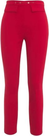 Elisabetta Franchi Pantalon slim - Femme - Pantalons - Rouge - Taille: 46 FR