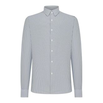 Roberto Ricci Design Rrd, Homme, Chemises, Bleu, Taille: 3XL Oxford Jacquard Stripe Open Shirt