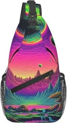 Generic Forest Moon Mountain Sac &agrave; bandouli&egrave;re de voyage pour homme