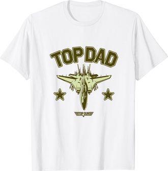 Top Gun Fathers Day Top Dad Epic Airforce Jet Chest Poster T-Shirt