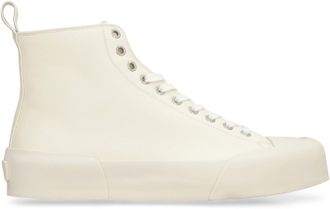 Jil Sander Womens Panna Leather High-Top Sneakers Trainers