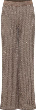 Missoni Femme, Pantalons, Beige, Taille: 40 FR Wide Pantalons