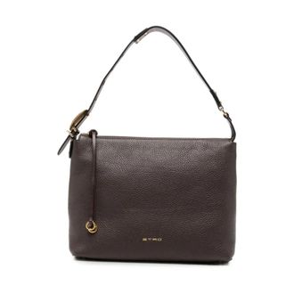 Etro Mittlere Hobo Bag aus Leder - - Bags - Damen - Braun - ONE SIZE