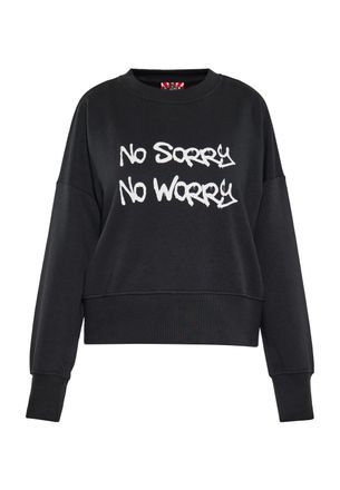 Mymo Sweatshirt Damen schwarz