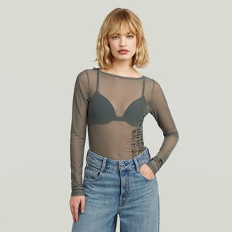 G-Star Stencil Boat Slim T-Shirt - Braun - Damen