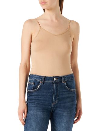 Vero Moda Damen Vmjackie Naadloze Ga Noos Top, Tan, S-M EU