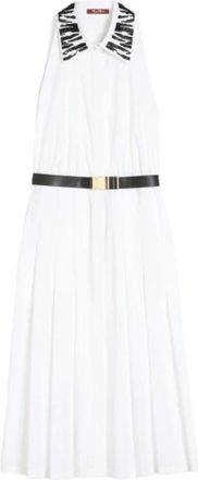 Max Mara Femme, Robes, Blanc, Taille: 34 FR Robe chemise midi sans manches