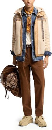 Moncler Geometric Trim Teddy Jacket