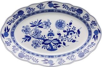 Hutschenreuther 02001-720002-12735 Zwiebelmuster Platte, 35 cm, oval, blau