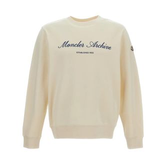 Moncler Homme, Sweatshirts et sweats &agrave; capuche, Beige, Taille: XL Felpa Girocollo