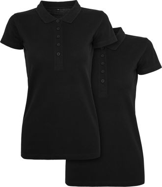 Build Your Brand Damen T-Shirts Ladies Polo 2-Pack, Zweierpack Polo T-Shirts f&uuml;r Frauen, Baumwolle