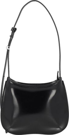 Jacquemus Womens Bisou Shoulder Bag Black Calf Leather