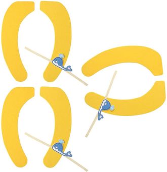 BESPORTBLE TOVINANNA 3 St&uuml;ck Waschbare Toilettensitzbez&uuml;ge Selbstklebend rutschfest Gro&szlig;z&uuml;gig Gelb mit Tragegriff Wiederverwendbare Badezimmer Toilettensitzkisse