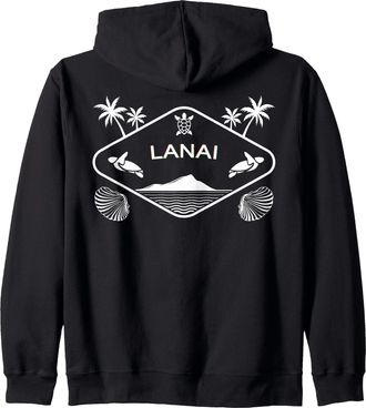 Cervera & Team Hawaii Lanai Insel Palmen Meeresschildkr&ouml;te Hawaii Souvenir Kapuzenjacke