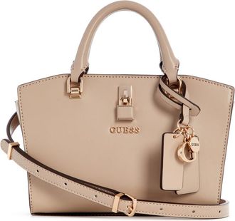 Guess Queensland Mini Satchel Bag Simply Taupe
