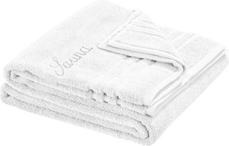 La Vida Premium Sauna-Handtuch Wei&szlig; Frottee 100% Baumwolle, weich, saugstark und schnelltrocknend, XXL Badetuch, 70x200 cm, Strandtuch