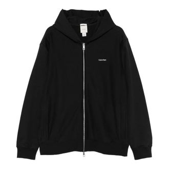 Calvin Klein Micro Logo Dbl FZ Hoodie - - Sweatshirts & Hoodies - Herren - Schwarzk - S