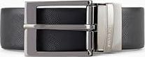 A|X Armani Exchange Leather Belt with Plaque Ceinture, Black/Dark Brown-Black/Dark Brown, Taille Unique Homme