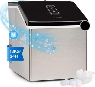 Klarstein Klarstein - Clearcube Machine &agrave; gla&ccedil;ons glace transparente 13 kg/24 h - inox noir