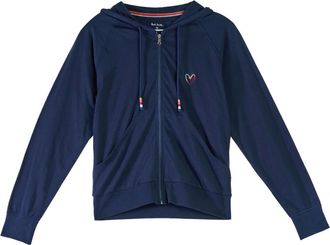 Paul Smith Femme, Sweatshirts et sweats &agrave; capuche, Bleu, Taille: 42 FR Swirl Heart Full-Zip Sweat &agrave; capuche