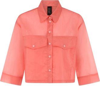Marc Cain Transparente Hemdbluse - - Blouses & Shirts - Damen - Orange - L
