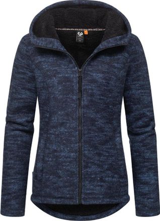 Ragwear Kapuzenstrickjacke Lyshka Melange Kuschelige Kapuzenjacke in Strick-Optik