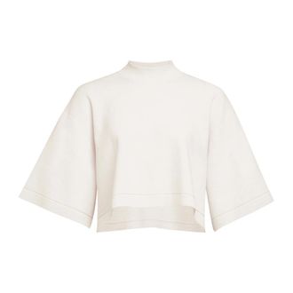 Alaia Wei&szlig;e Gerippte T-Shirts und Polos - - Tops - Damen - Wei&szlig; - XS