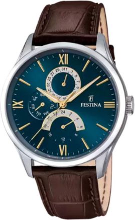 Festina unisex, Accessoires, Brun, Taille: 43 MM Montre R&eacute;tro
