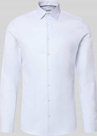 Jake*s Slim Fit Businesshemd mit Strukturoptik