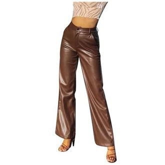 Generic Hot Leggings Femme Sarouel Kaki Marron Droite Maille Flanelle Déchiré Asymétrique Extra Musculation Bretelle Lyocell Rayure Charpentier Mérinos Meille