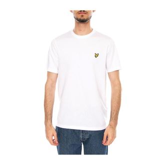 Lyle & Scott Homme, Tops, Blanc, Taille: XL Plain T-Shirt