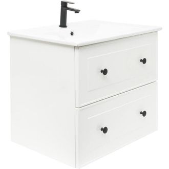 Puma Naturel Badezimmerm&ouml;bel mit Waschbecken Natural Forli 80x45x46 cm wei&szlig; (FORLI80BIU)