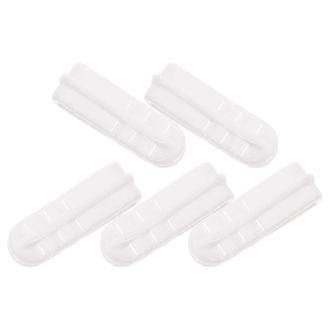 Luxshiny Kunststoff Vakuumbeutelverschlussclips Wei&szlig; 5 St&uuml;ck Wiederverwendbar mit Ziehkante und Schlitzen f&uuml;r Kleidung Bettw&auml;sche und Komprimierung