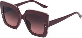 Generic Lunettes de soleil carrées tendance pour femme - Lunettes de soleil tendance oeil de chat - Lunettes de soleil vintage de luxe à grande monture - Nuan