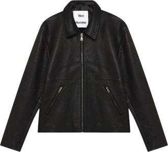 Won Hundred Homme, Vestes, Noir, Taille: XL Dutton Leather Jacket