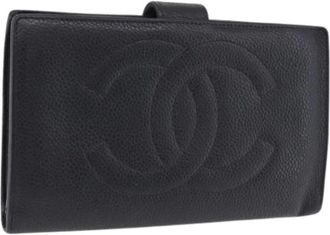 Chanel Portefeuille Long Pre-owned - Femme - Pre-owned - Noir - Taille: ONE Size