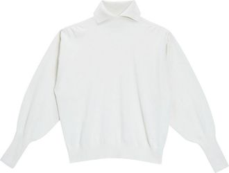 Genny Pull Col Roul&eacute; - Blanc