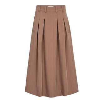 Co'Couture Femme, Jupes, Brun, Taille: 44 FR Luna Jupe Pliss&eacute;e &agrave; Poches