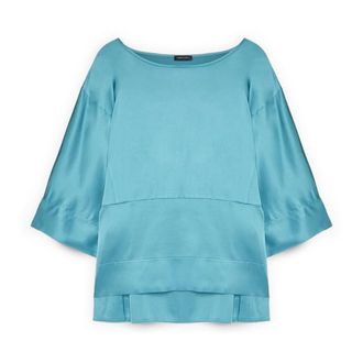 Fiorella Rubino Damen, Blusen & Hemden, Blau, LGr&ouml;&szlig;e