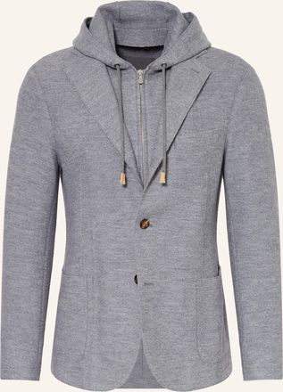 Eleventy Eleventy Stricksakko Extra Slim Fit Mit Herausnehmbarer Blende grau